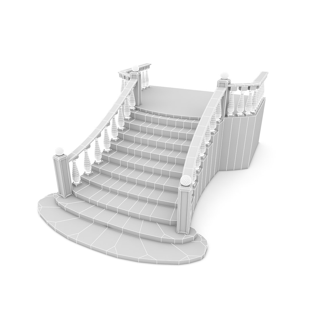 Classical Stairs 3D Model - TurboSquid 1557334