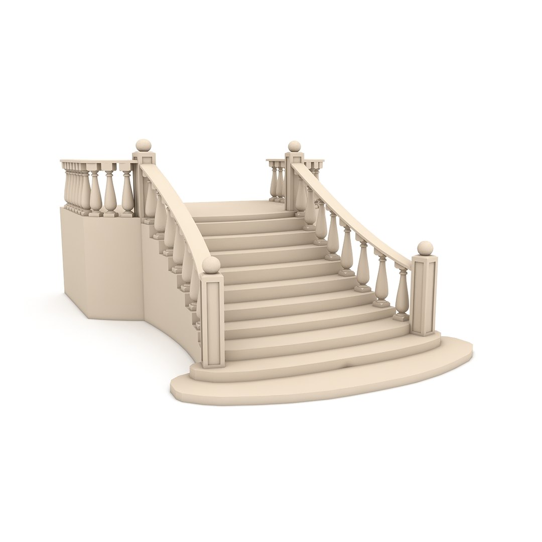 Classical Stairs 3D Model - TurboSquid 1557334
