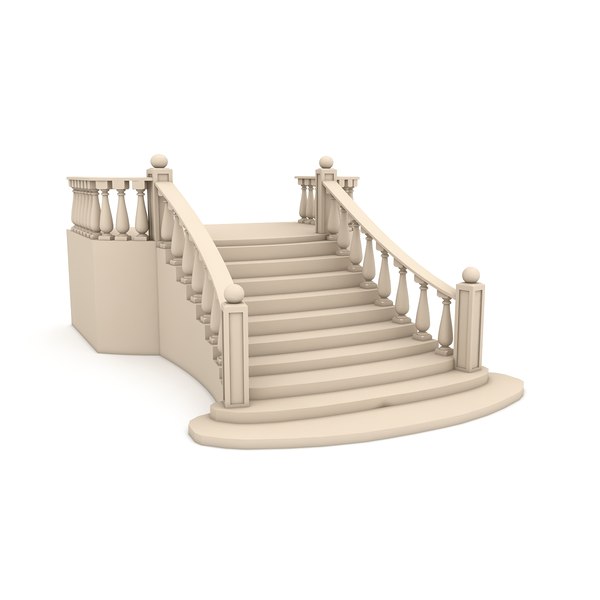 3d stair marble