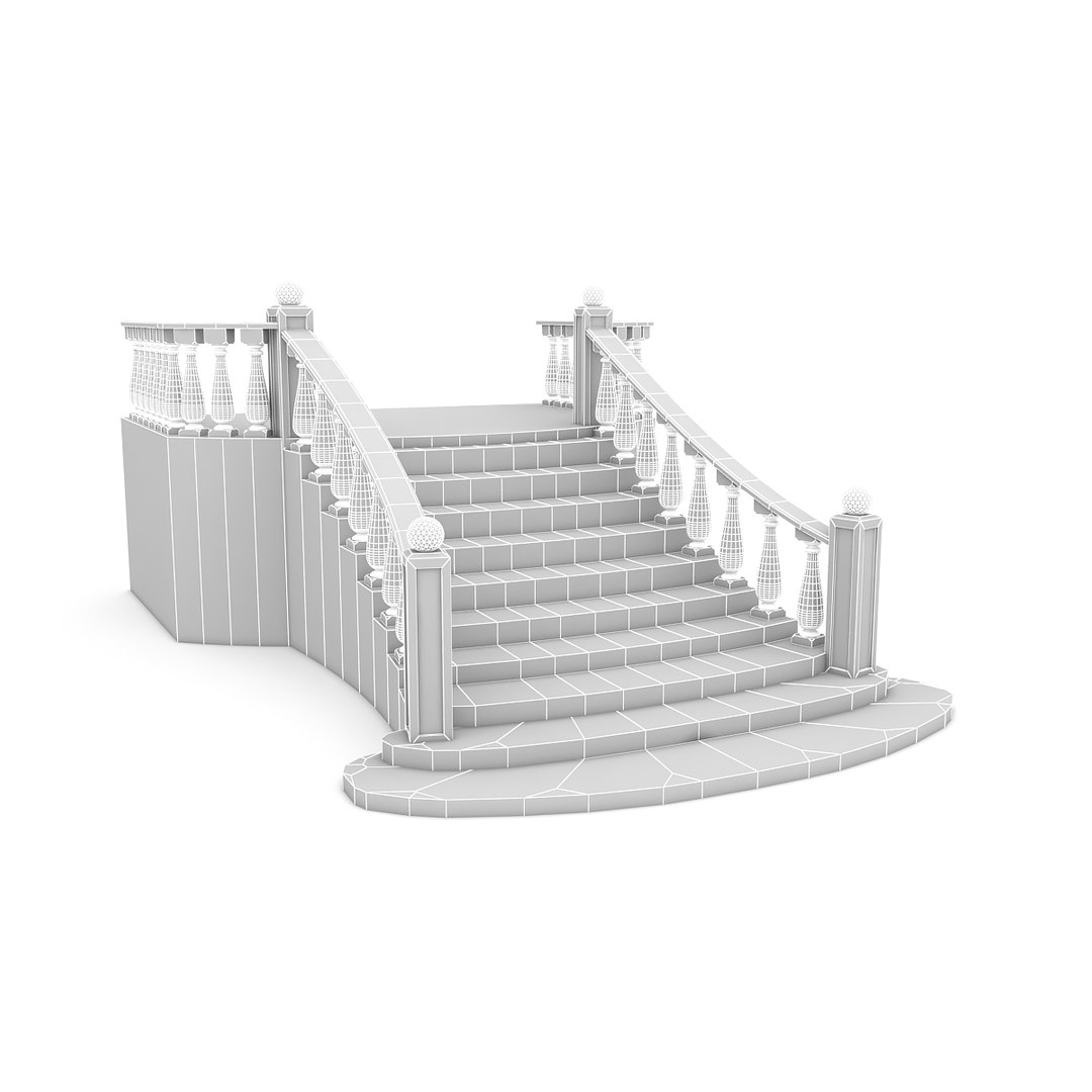 Classical Stairs 3D Model - TurboSquid 1557334