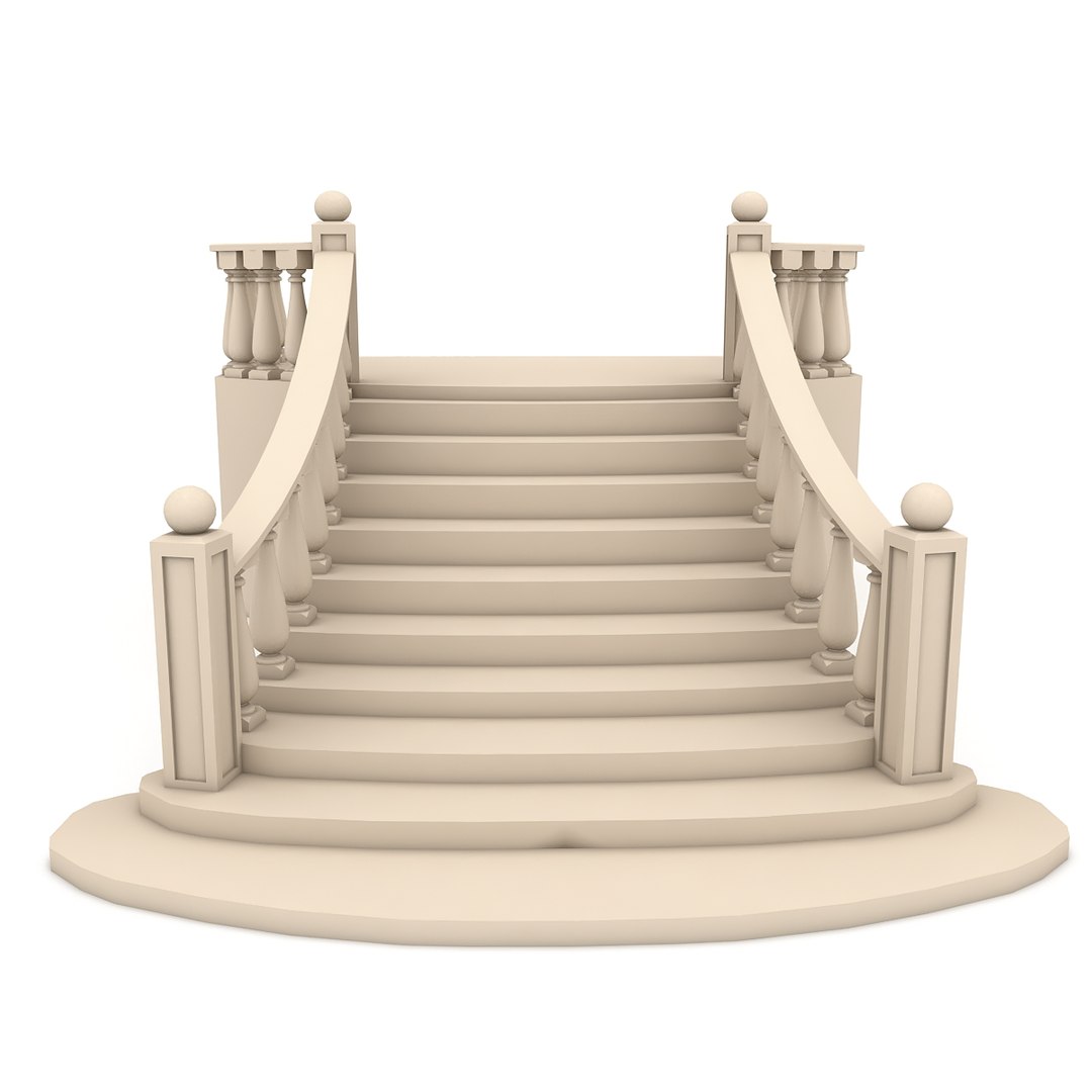 Classical Stairs 3D Model - TurboSquid 1557334