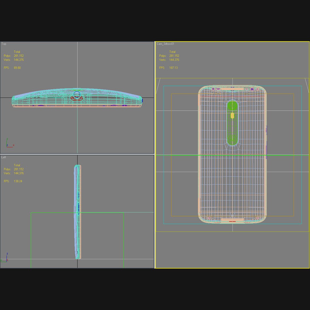 motorola moto x style 3d model
