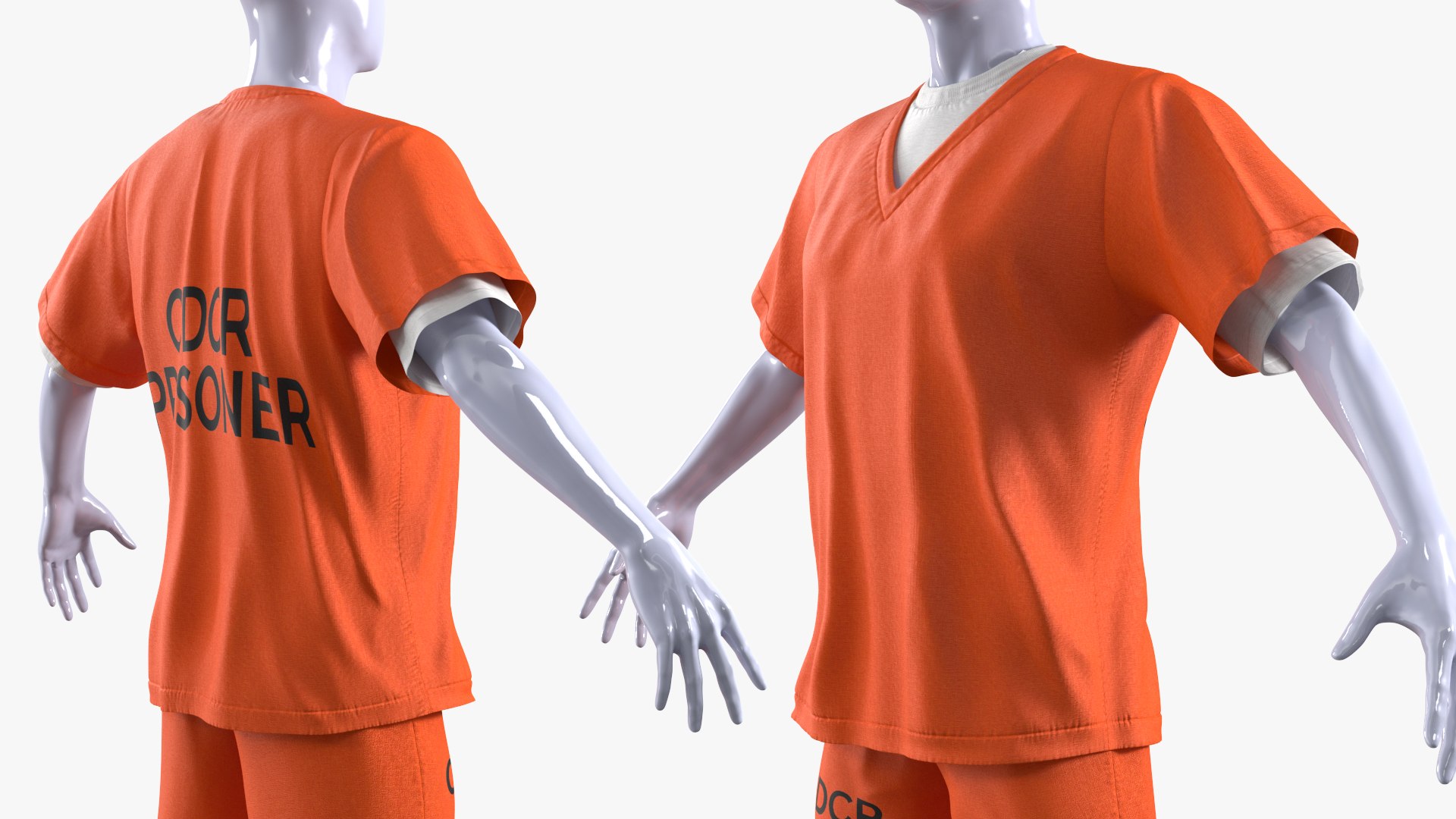 Orange Prison Uniform 3D Model - TurboSquid 2377409
