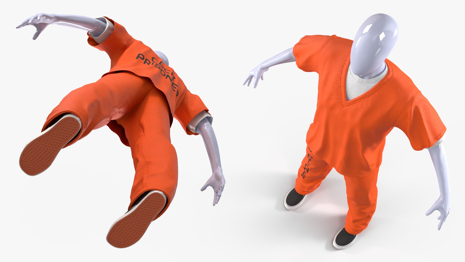 Orange Prison Uniform 3D Model - TurboSquid 2377409