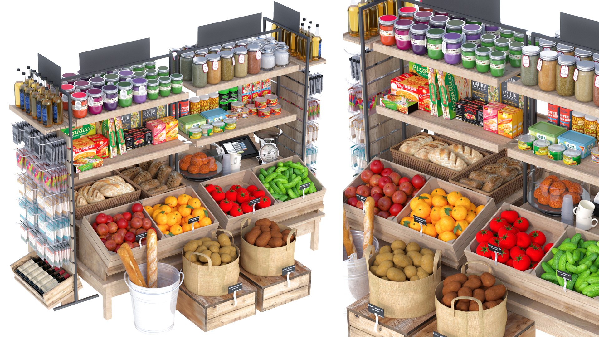Grocery Store 8 3D Model - TurboSquid 1875284