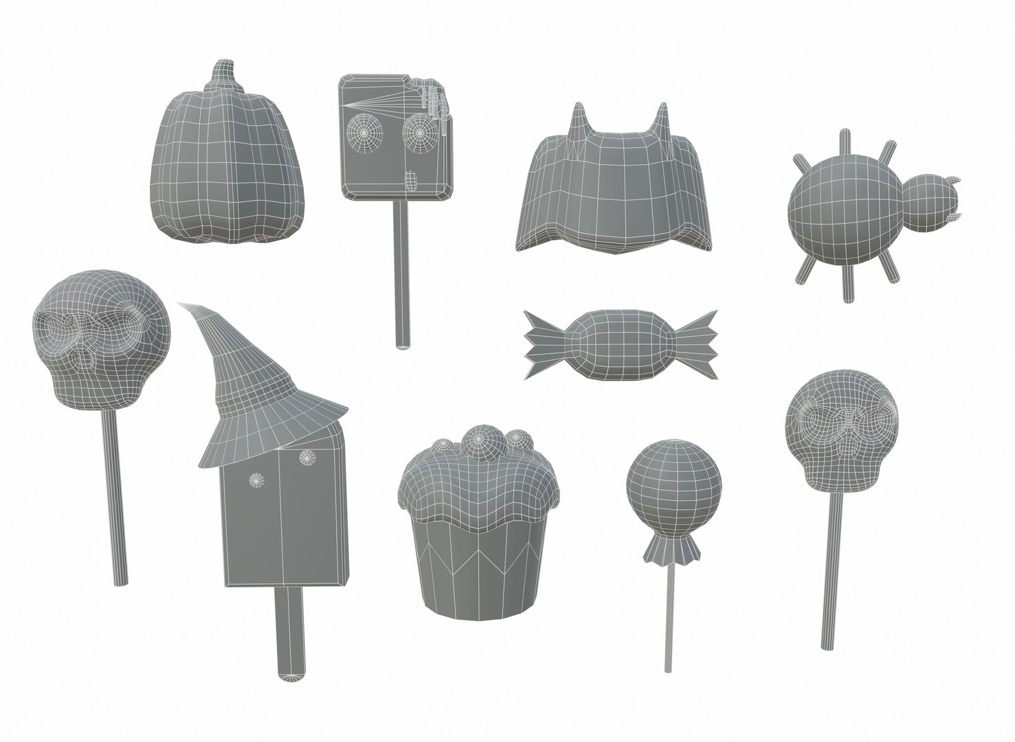 3D Model Sweets For Halloween Pack - TurboSquid 1785152