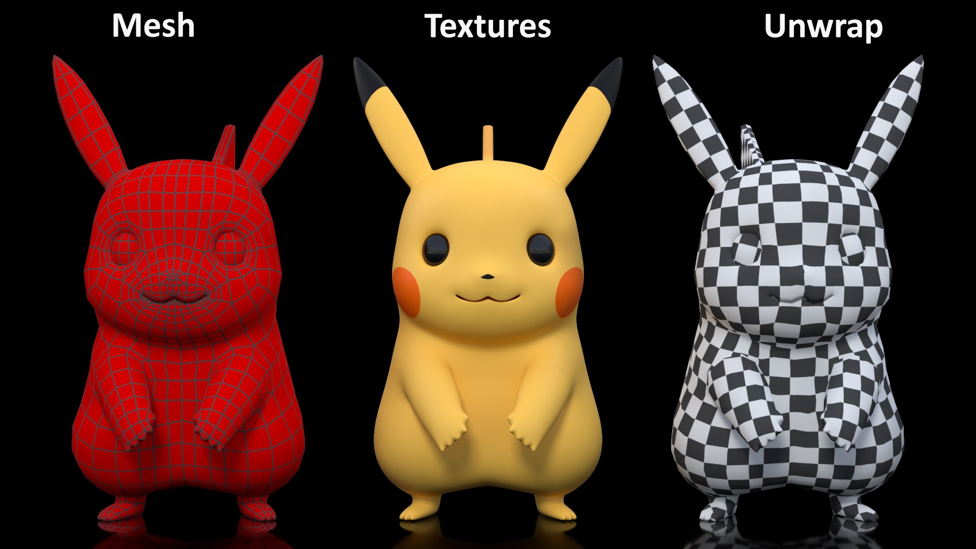 Pikachu Characters Collection 3D model - TurboSquid 2094877