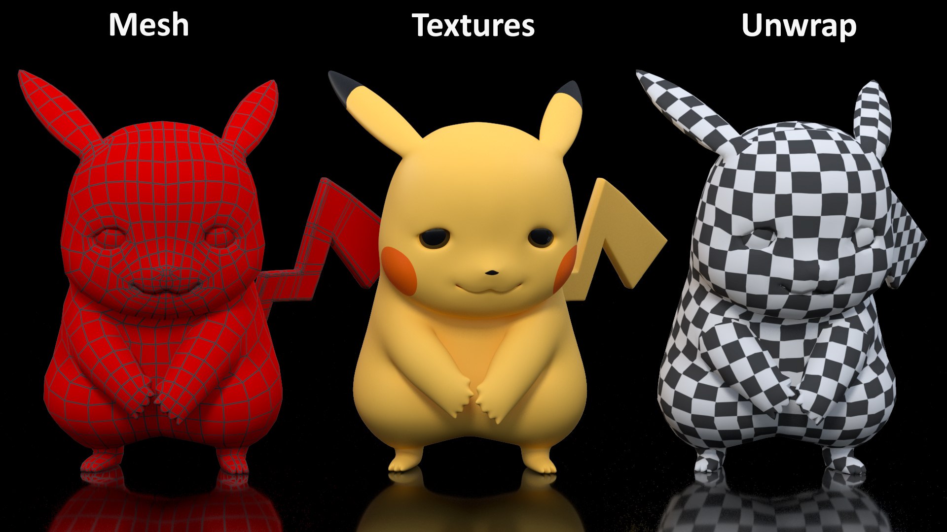 Pikachu Characters Collection 3D model - TurboSquid 2094877