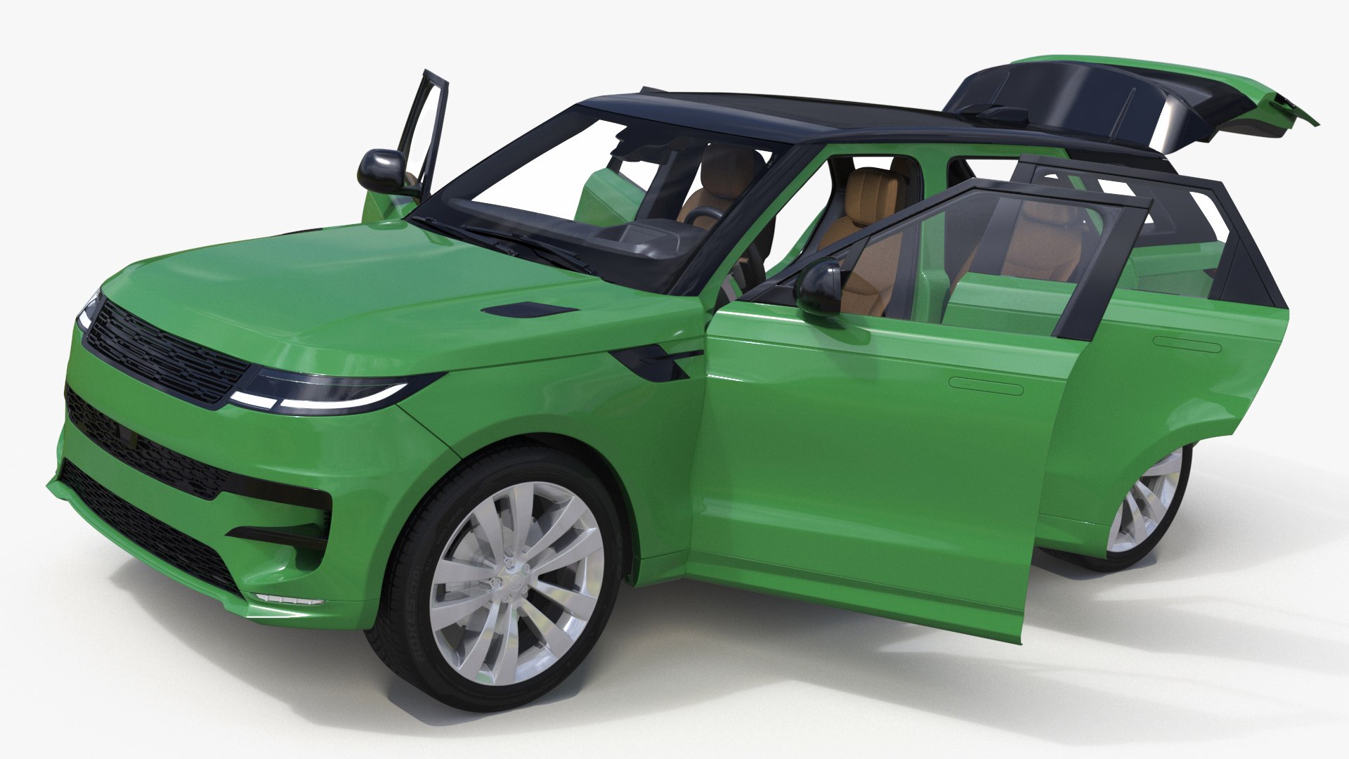 Green Modern Crossover Sport Simplified 3D - TurboSquid 2355307