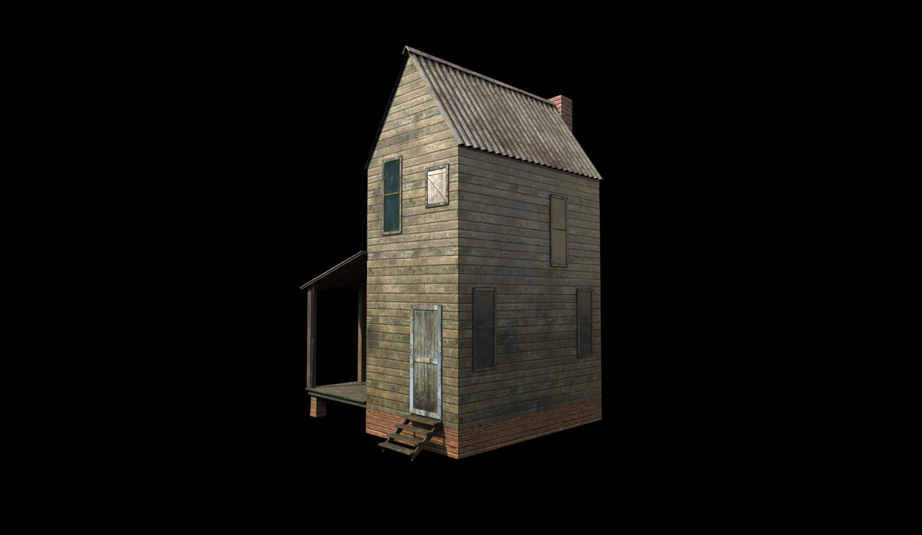 3D Old House Model - TurboSquid 1522127