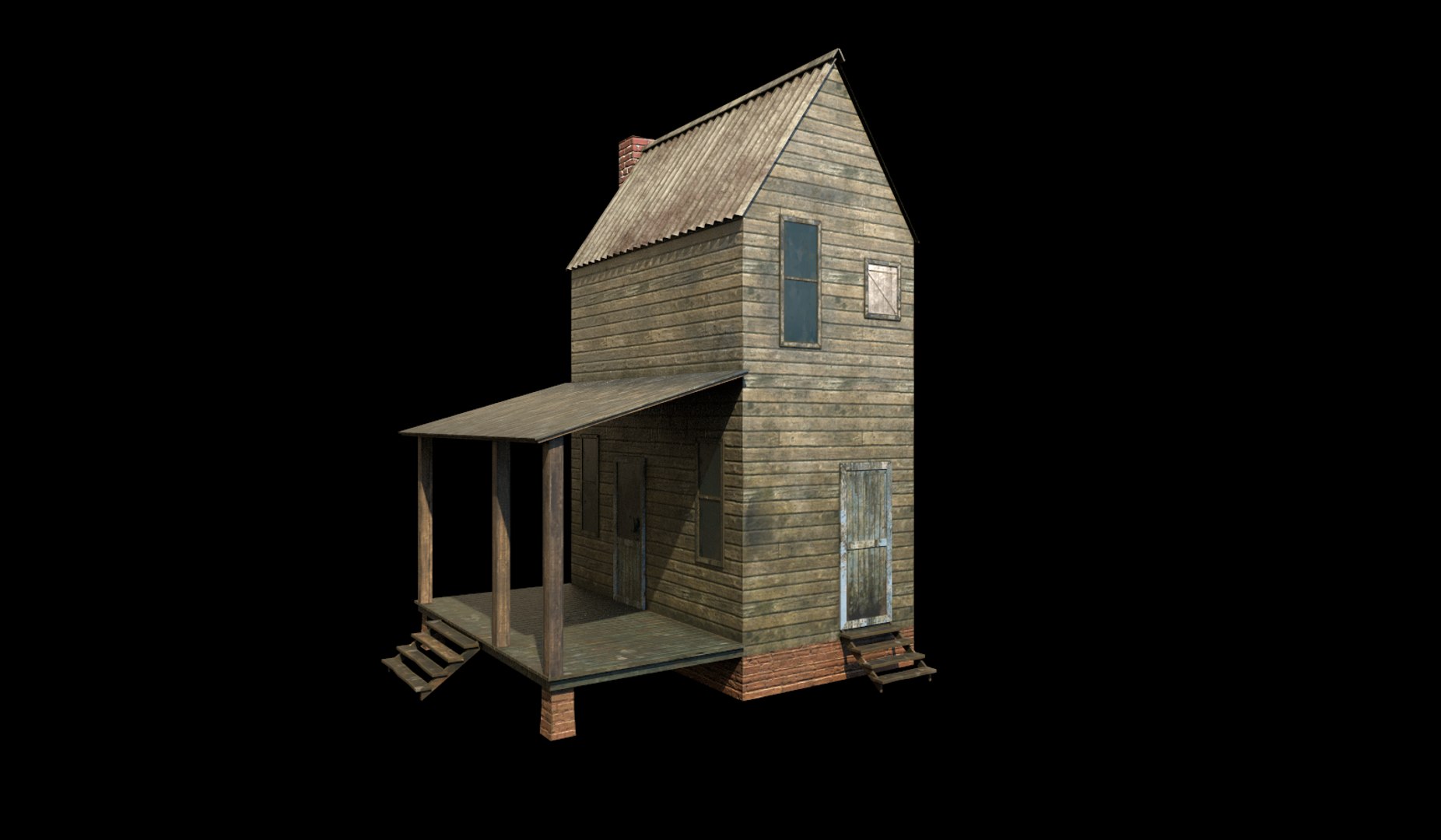 3D Old House Model - TurboSquid 1522127
