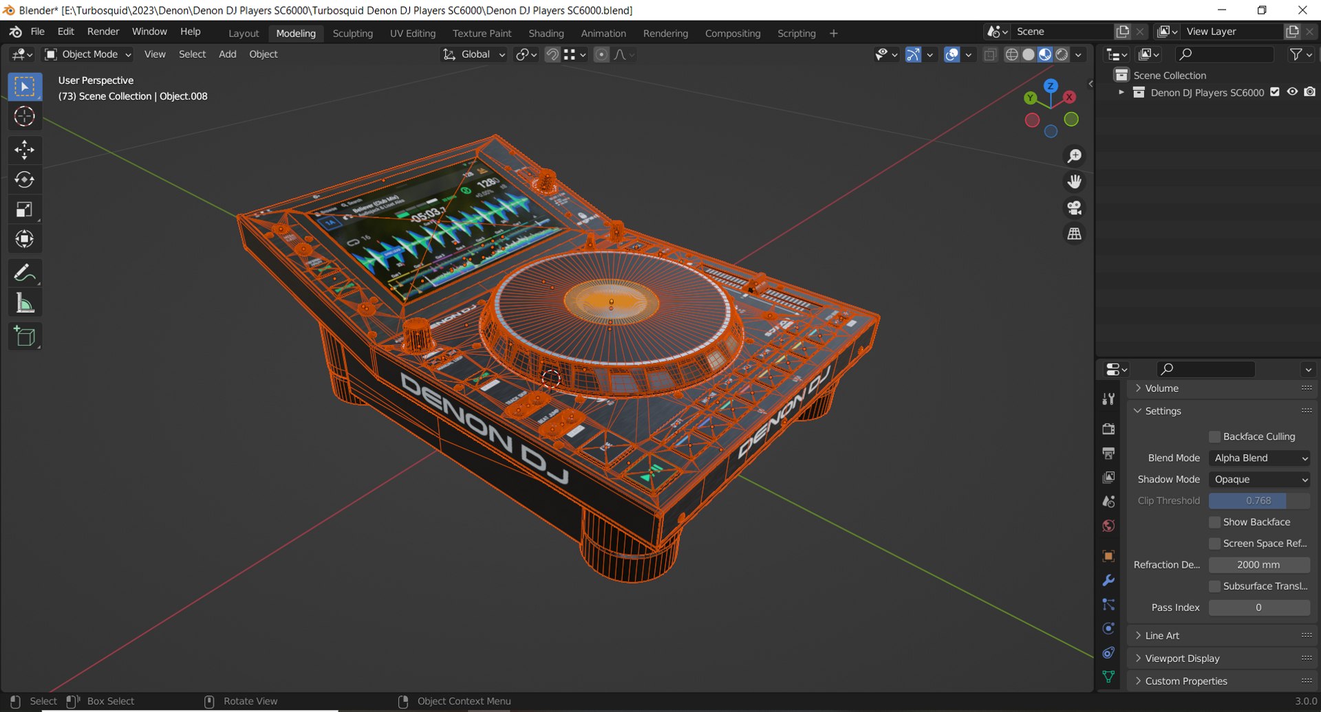 Denon DJ Player SC 6000 3D model - TurboSquid 2097136