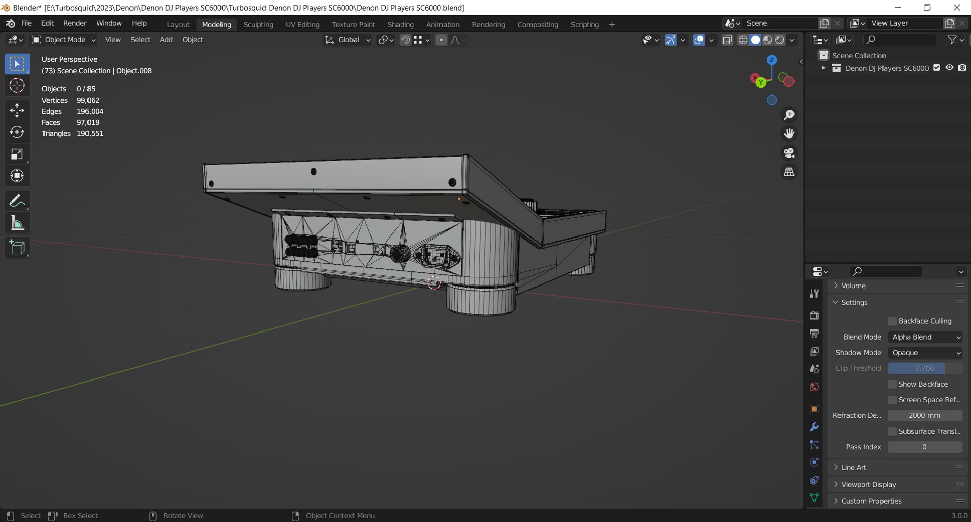 Denon DJ Player SC 6000 3D model - TurboSquid 2097136