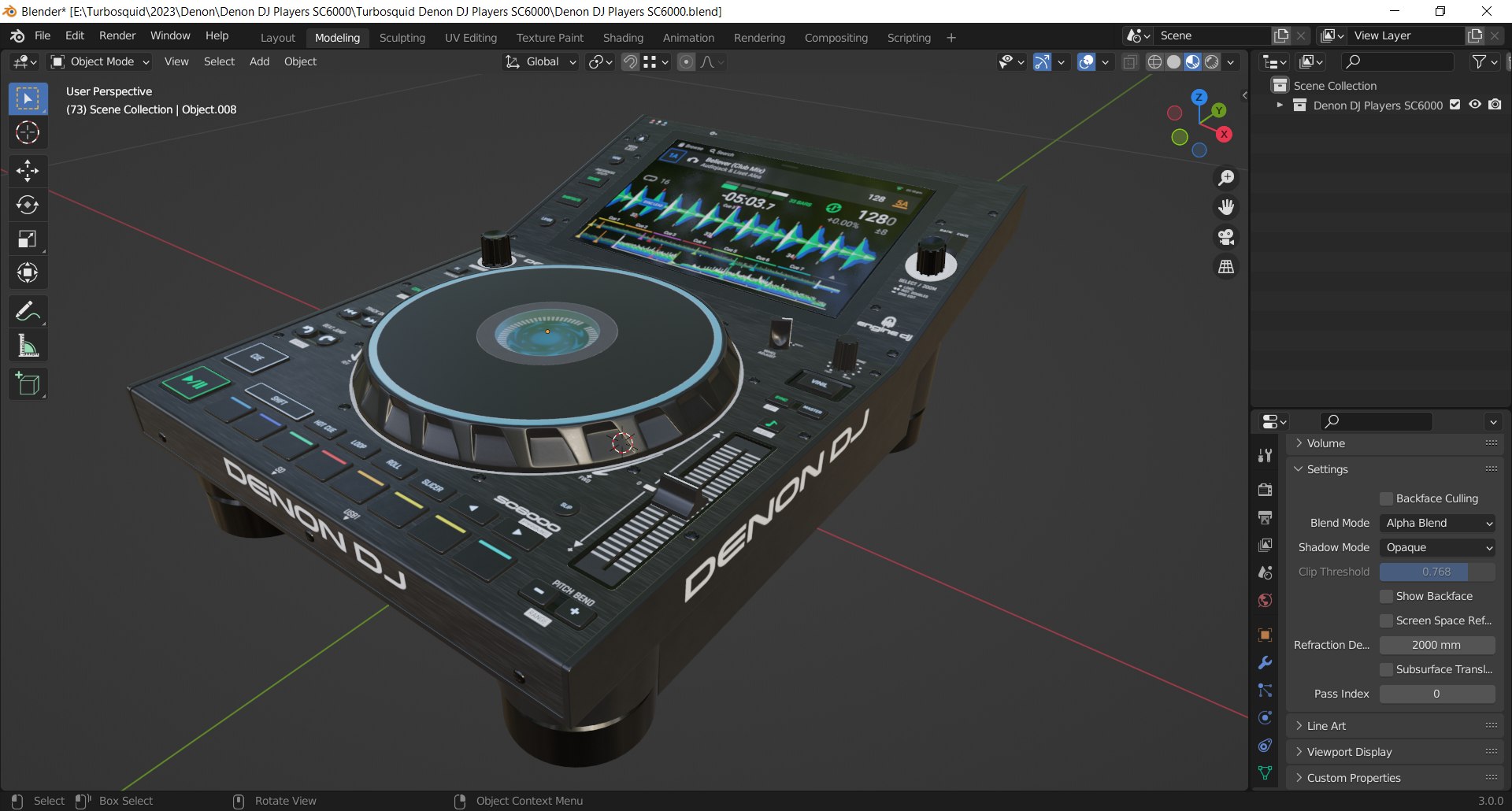 Denon DJ Player SC 6000 3D model - TurboSquid 2097136