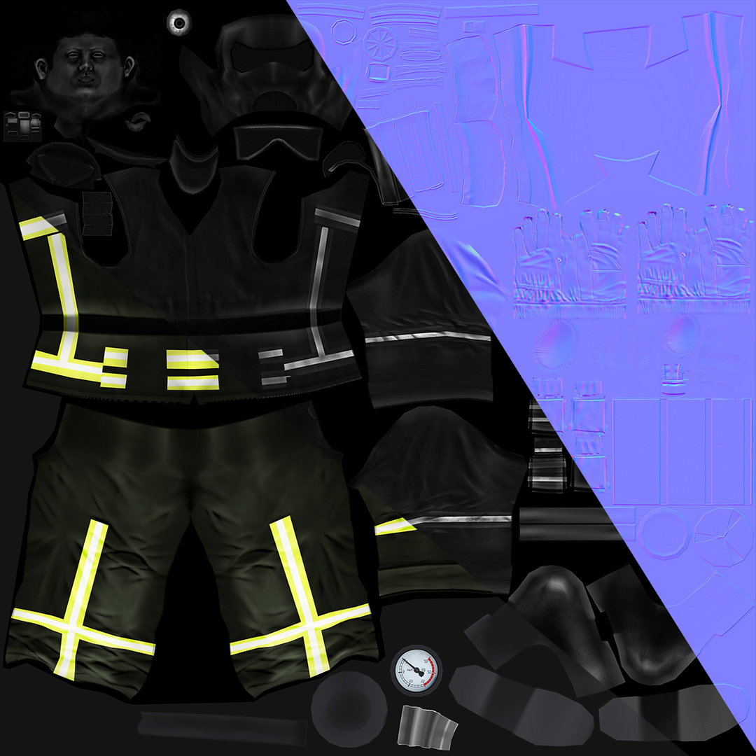 Firefighter fighter 3D - TurboSquid 1332952