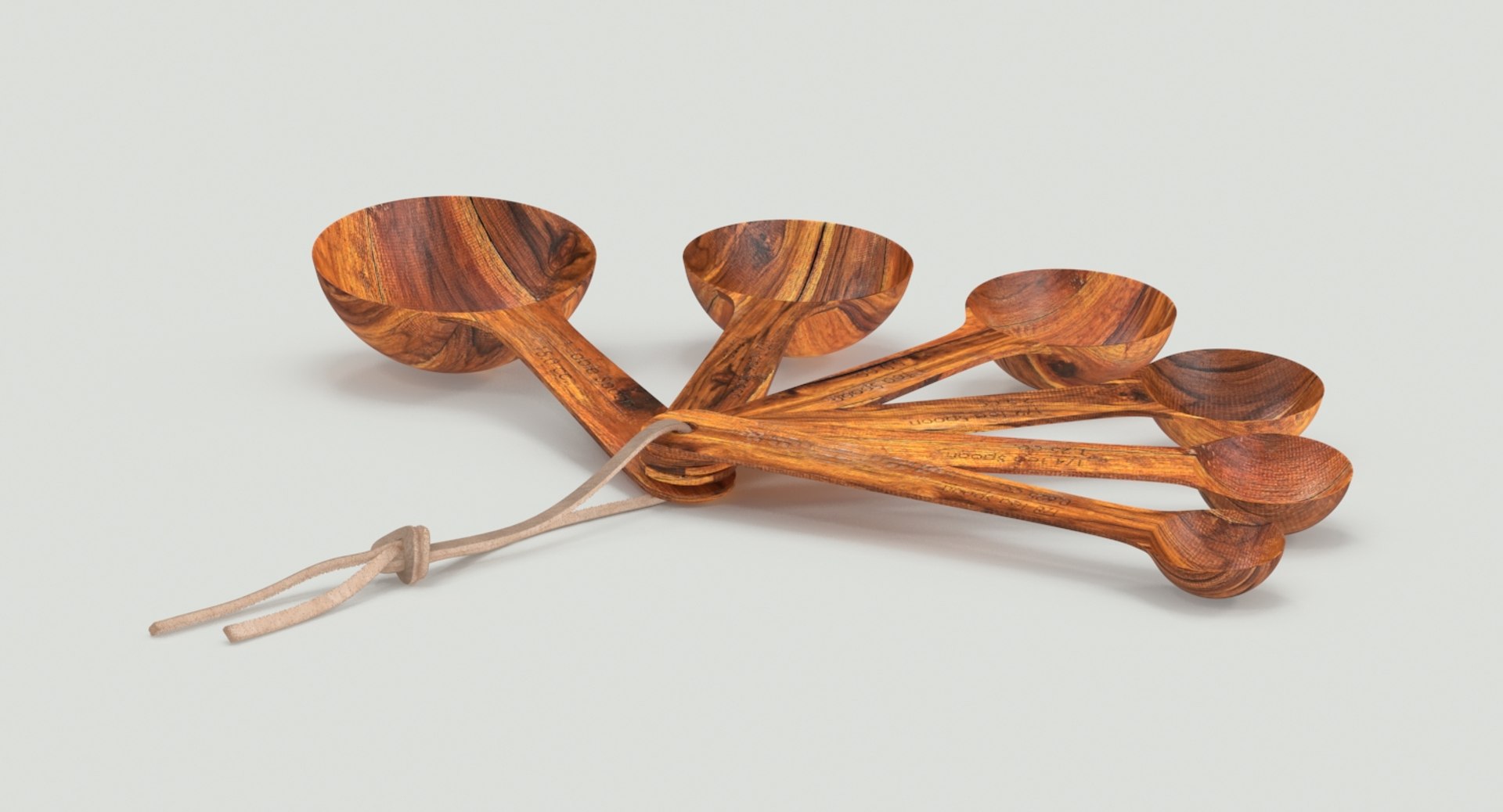 Wooden-measuring-spoons 3d Max