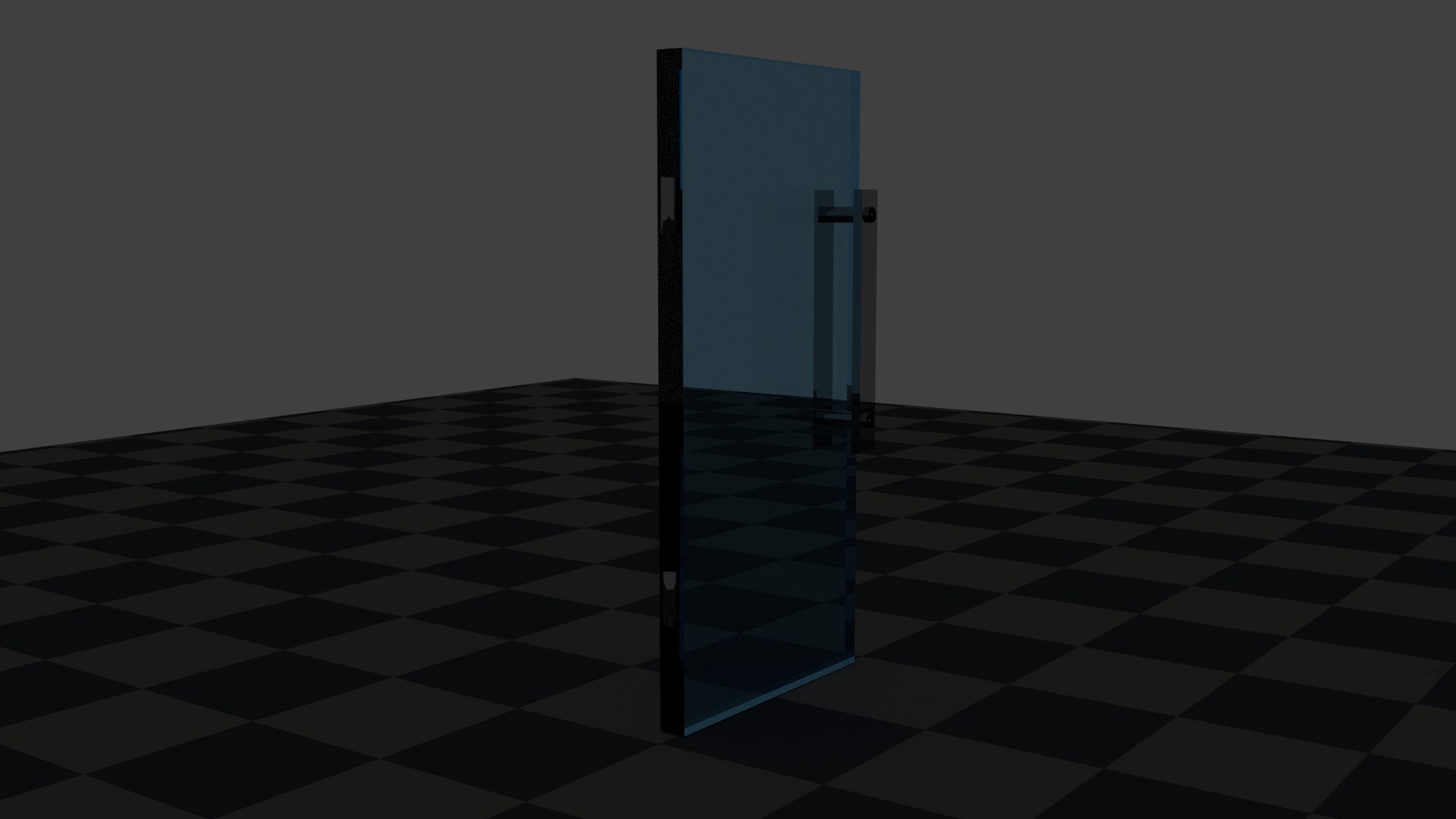 3d Glass Door Model