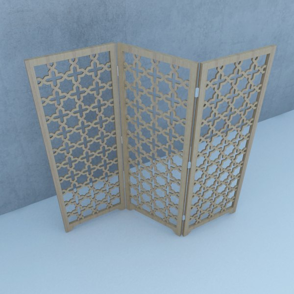 Moroccan wood screens traditional 3D - TurboSquid 1297638