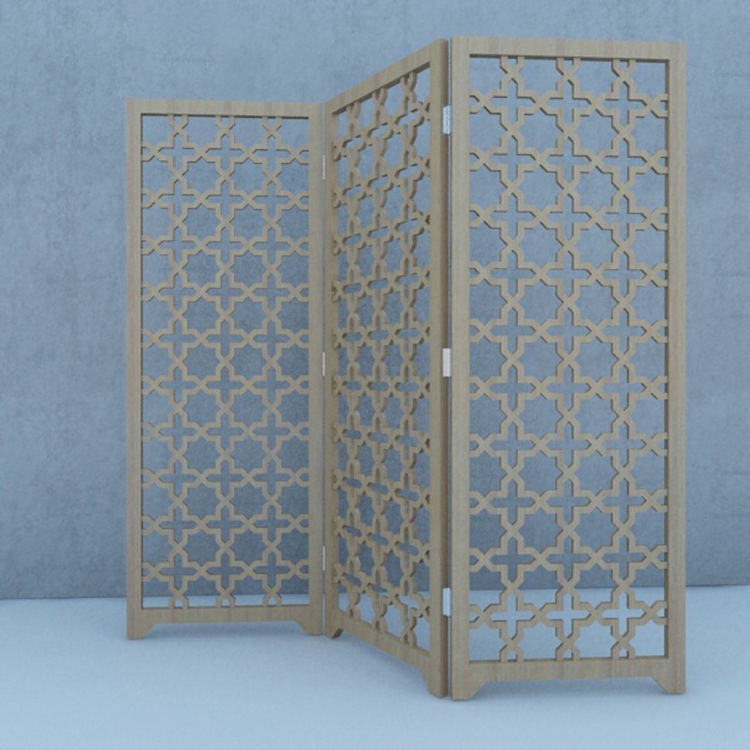 Moroccan Wood Screens Traditional 3D - TurboSquid 1297638