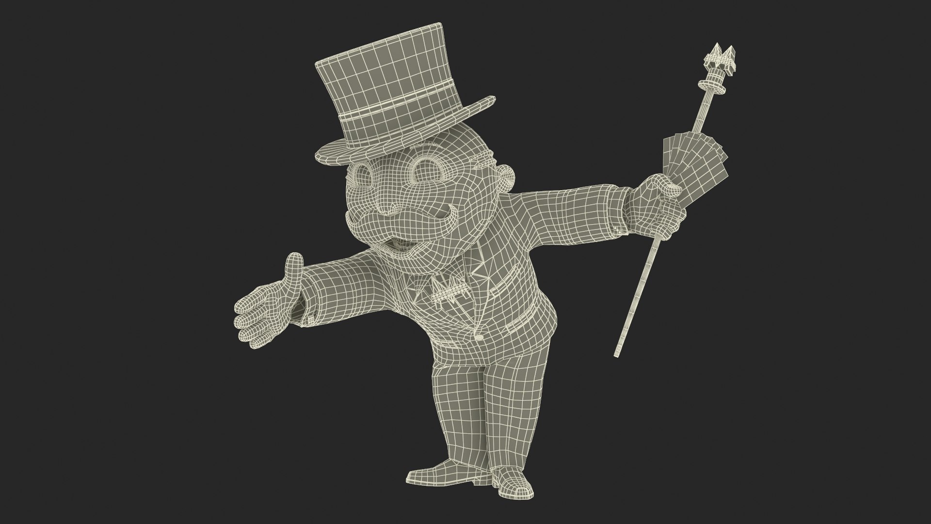 3D Mr Monopoly Handshake Pose For 3D Print - TurboSquid 2287673