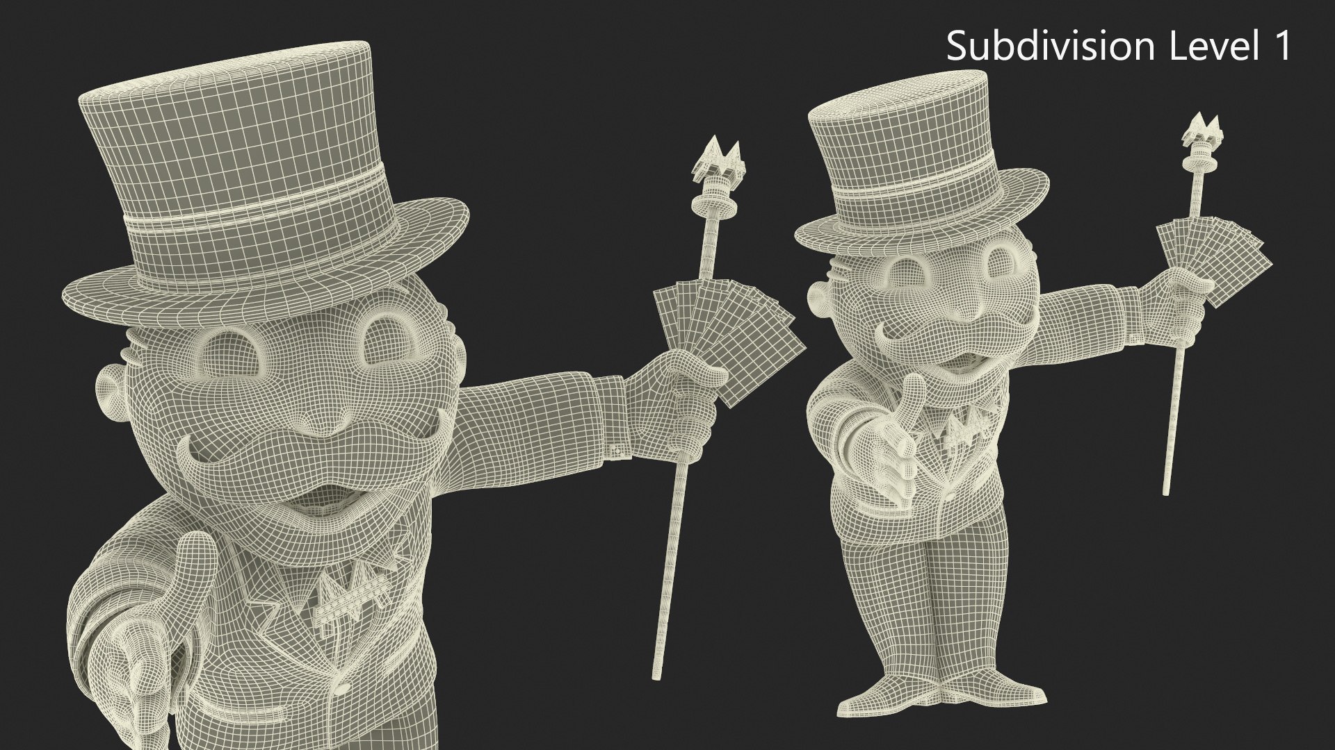 3D Mr Monopoly Handshake Pose For 3D Print - TurboSquid 2287673