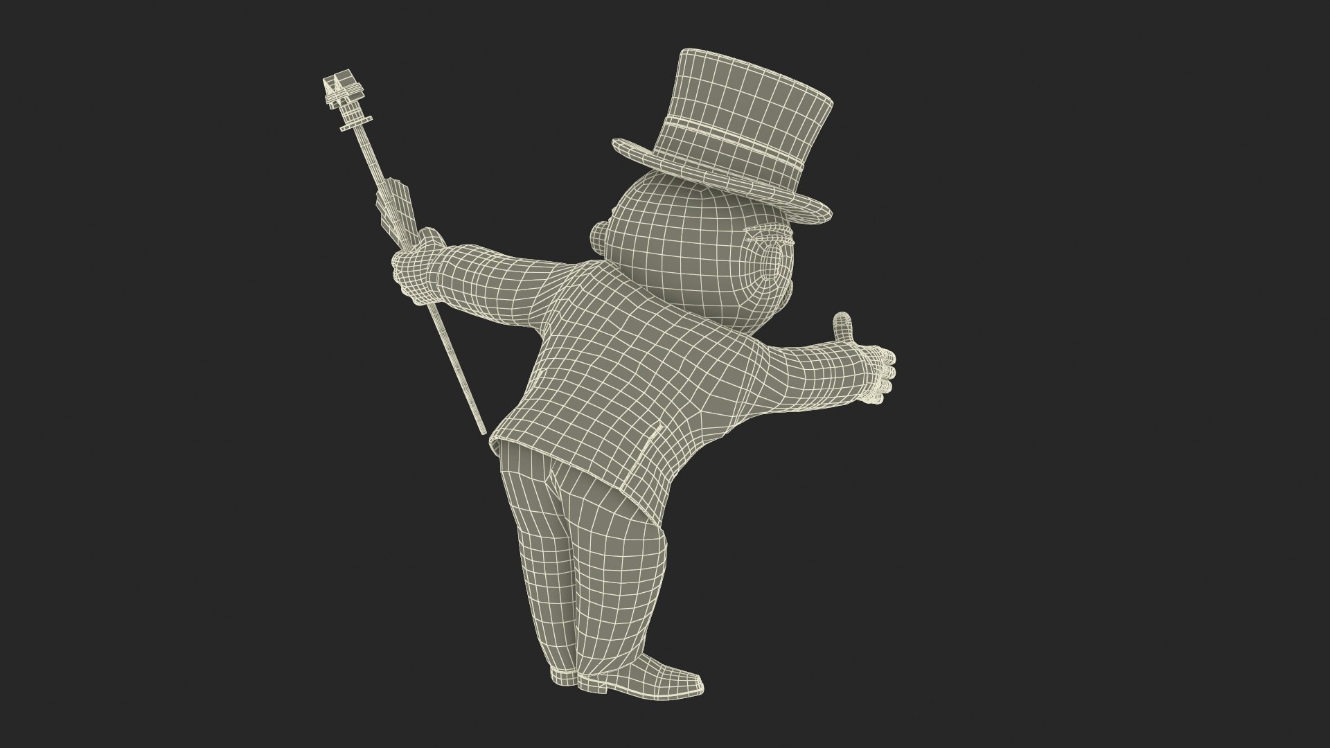 3D Mr Monopoly Handshake Pose For 3D Print - TurboSquid 2287673