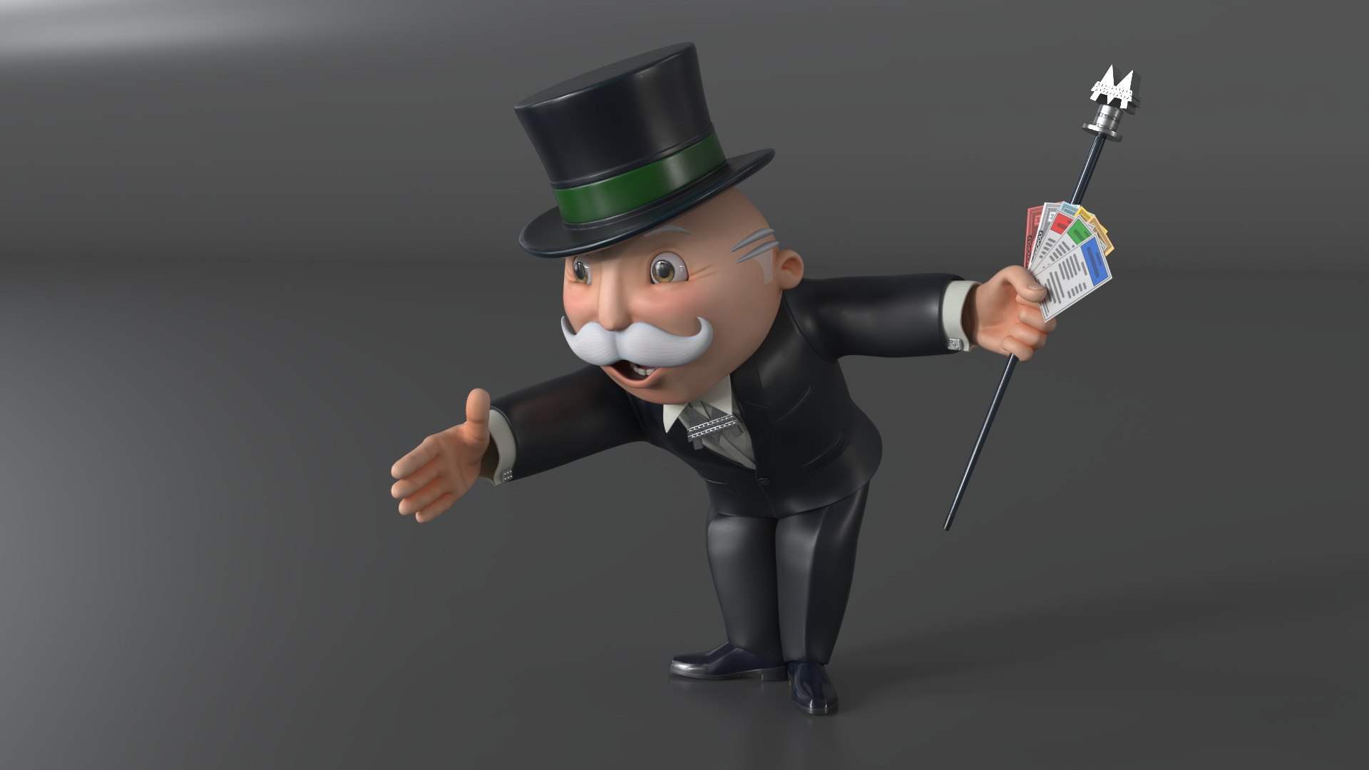 3D Mr Monopoly Handshake Pose For 3D Print - TurboSquid 2287673