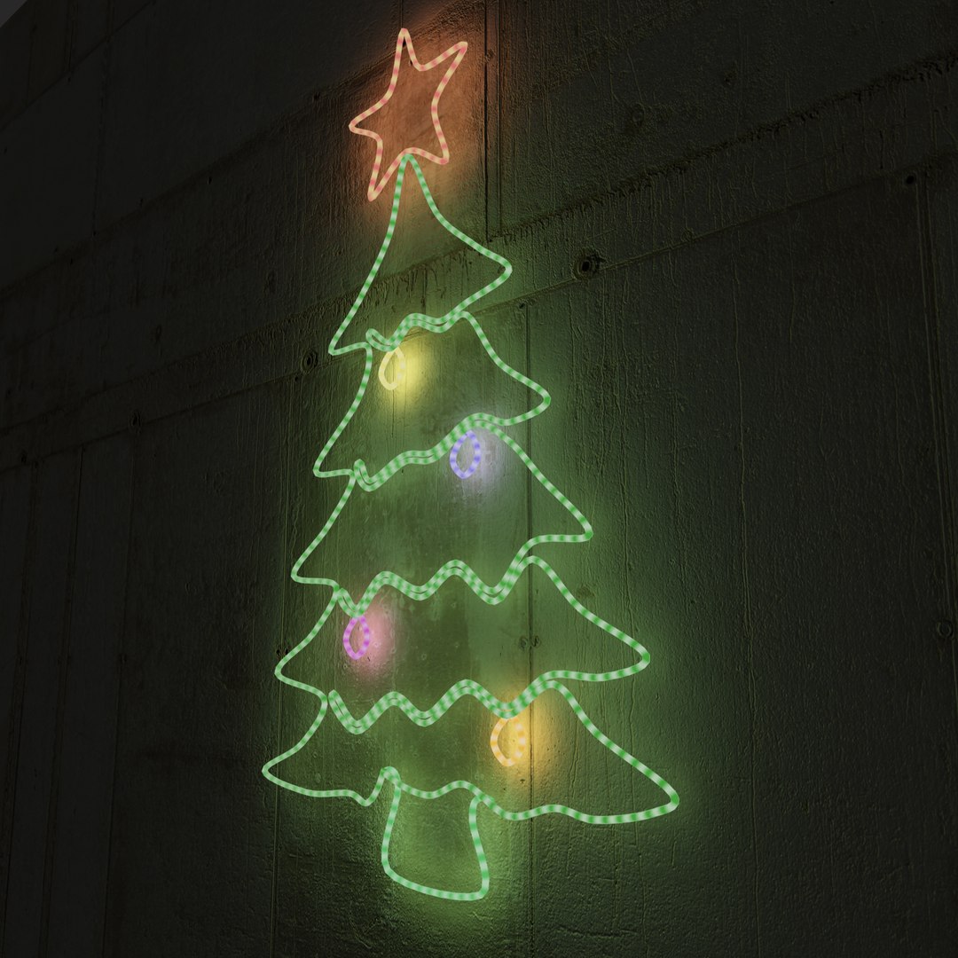 3d christmas led tree