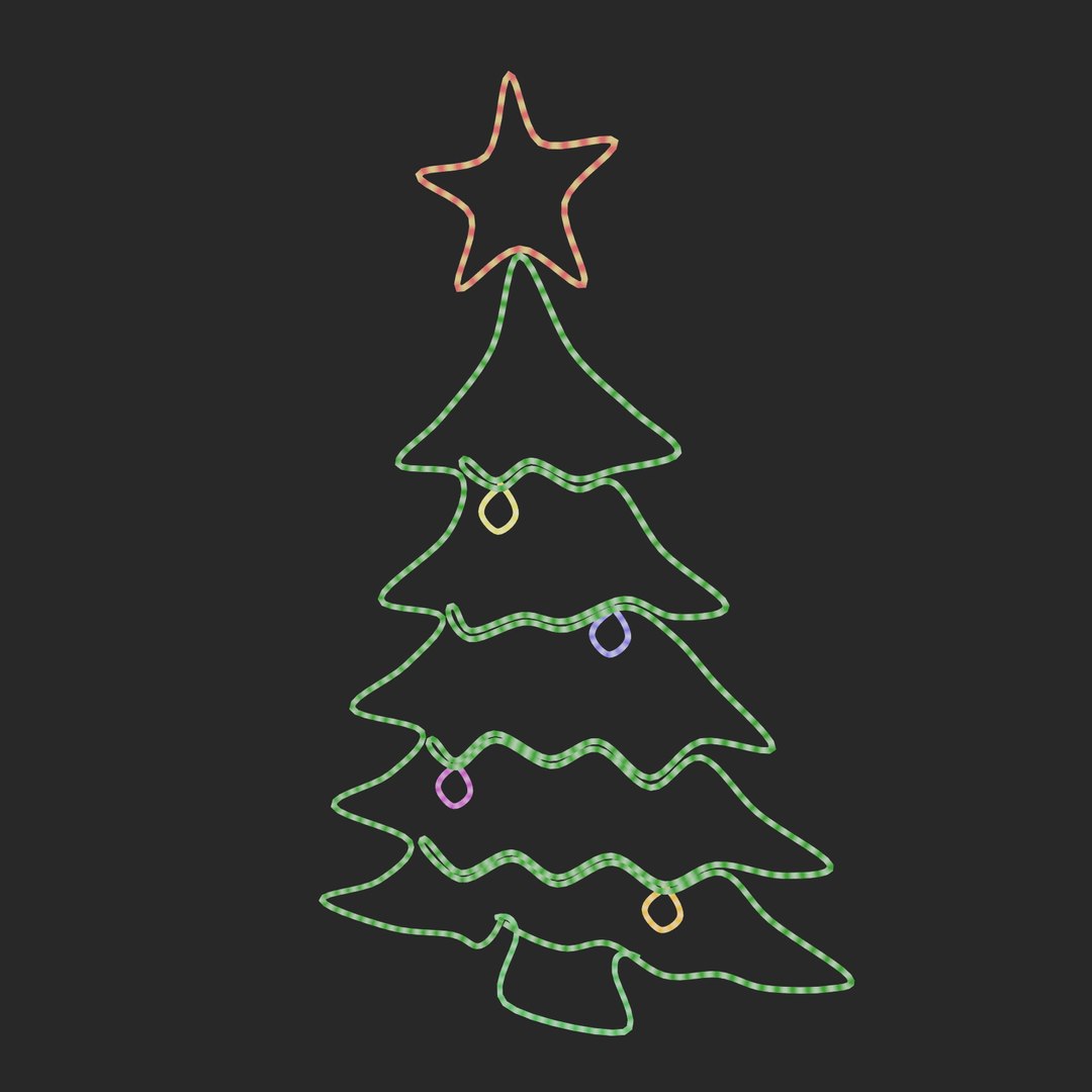 3d christmas led tree