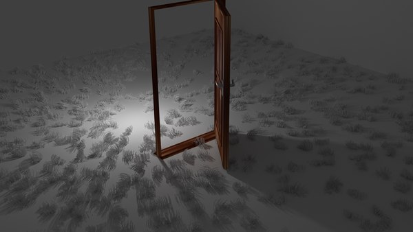 wooden door 3d obj