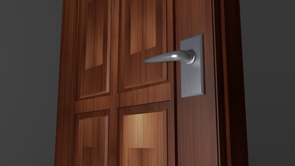 wooden door 3d obj