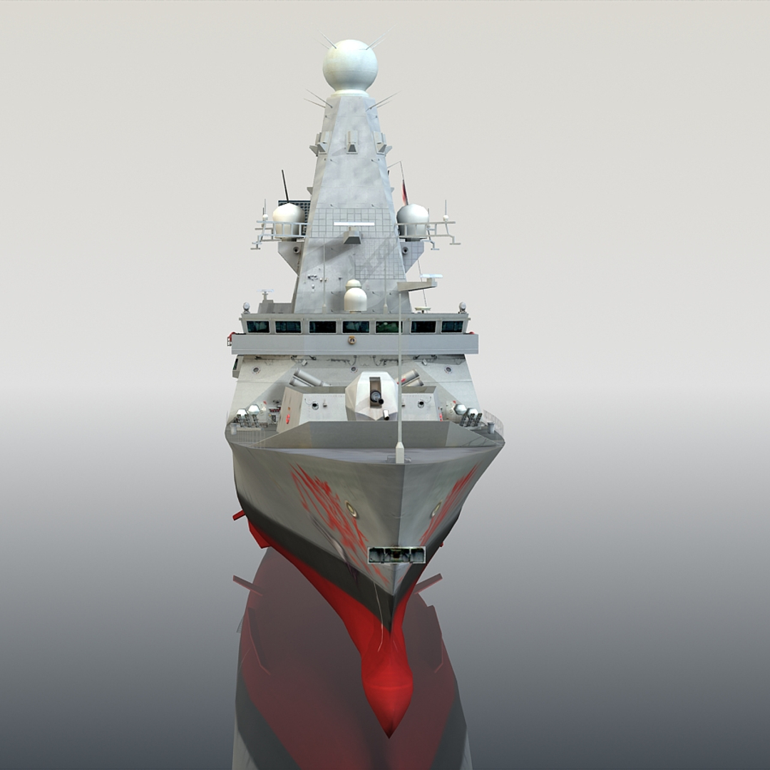 3d model hms dragon d35 type 45