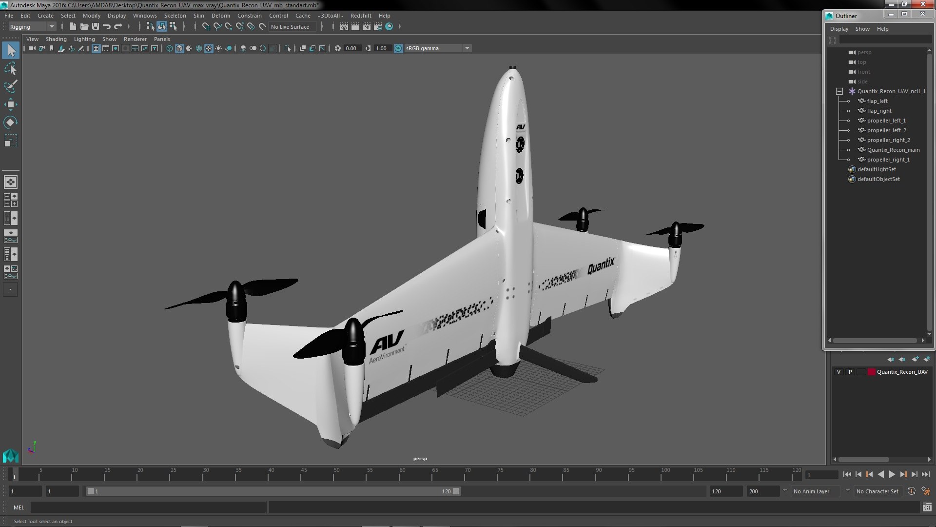 Quantix Recon UAV 3D - TurboSquid 1924390