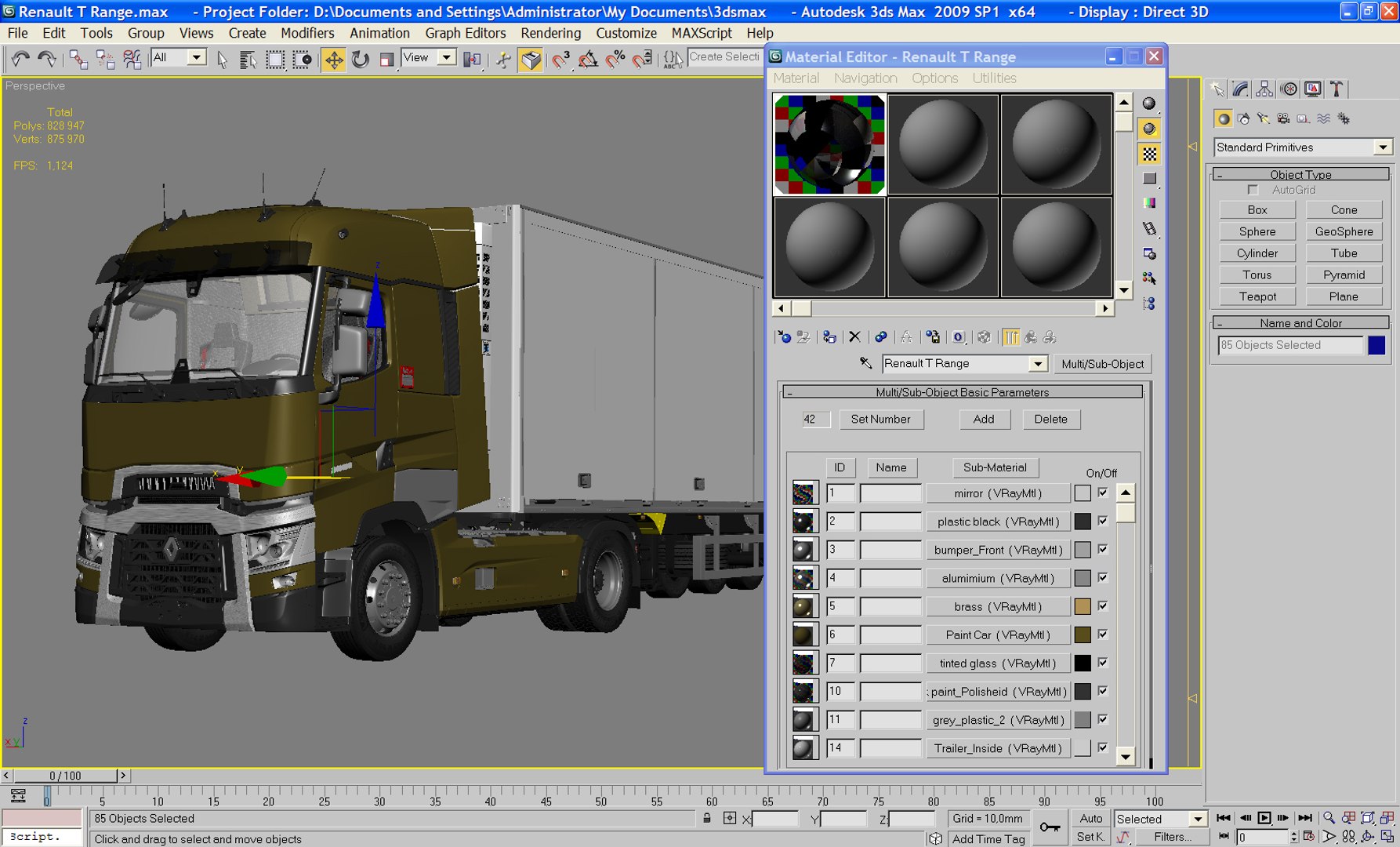 renault t range 3d model