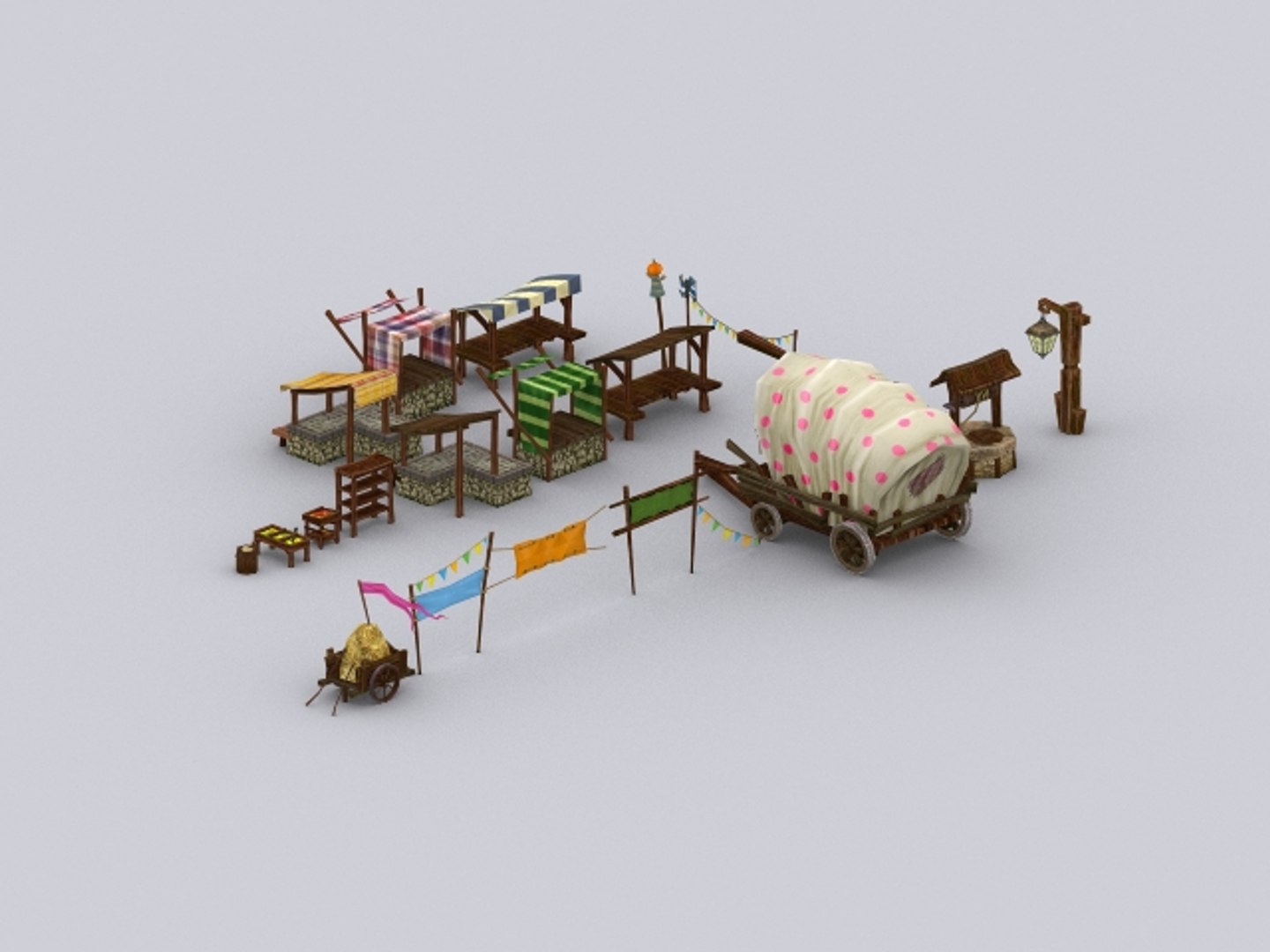 3d marketplace festival model