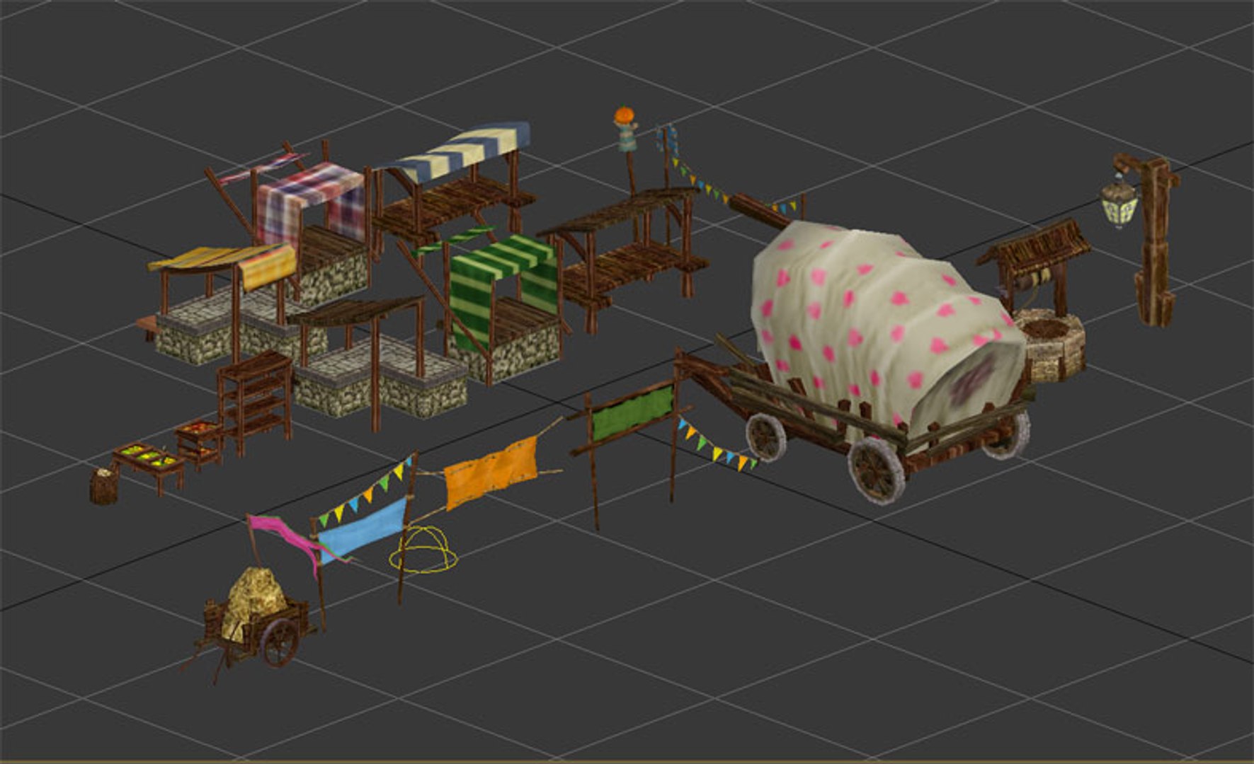 3d marketplace festival model