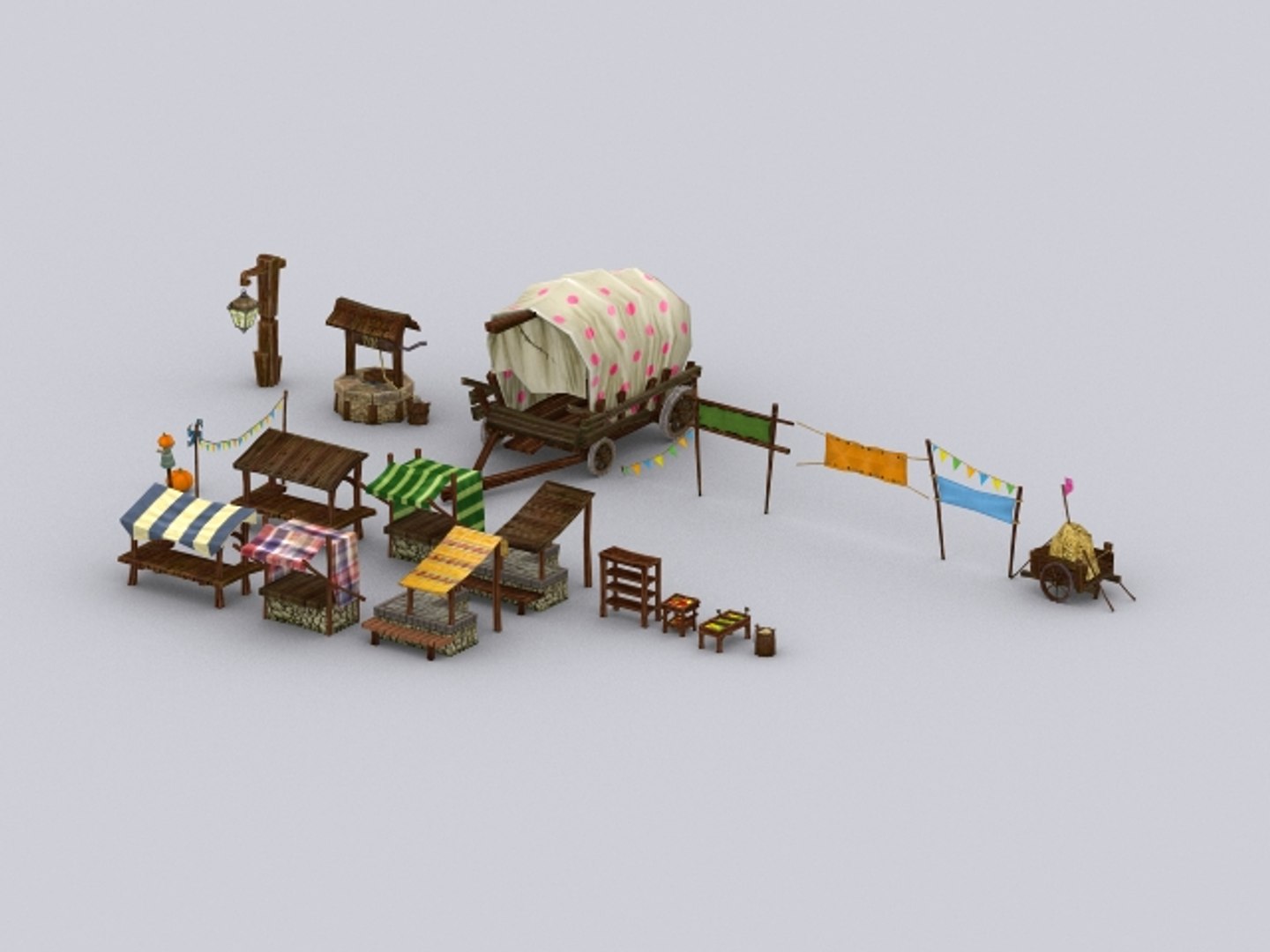 3d marketplace festival model