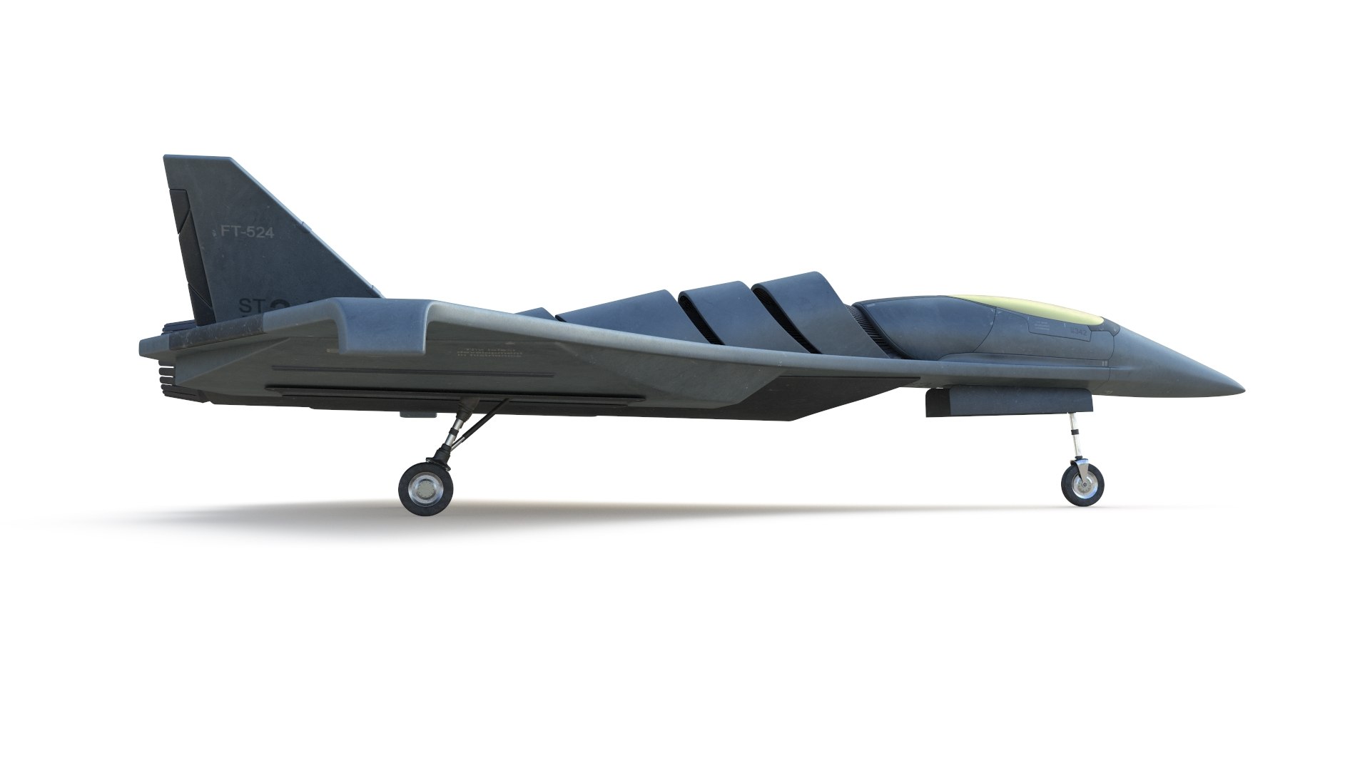 Sci-FI Futuristic Aircraft Fighter Concept 3D Model - TurboSquid 2097860