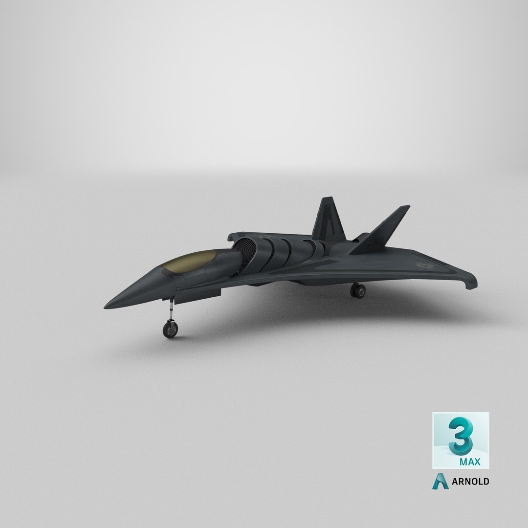 Sci-FI Futuristic Aircraft Fighter Concept 3D Model - TurboSquid 2097860