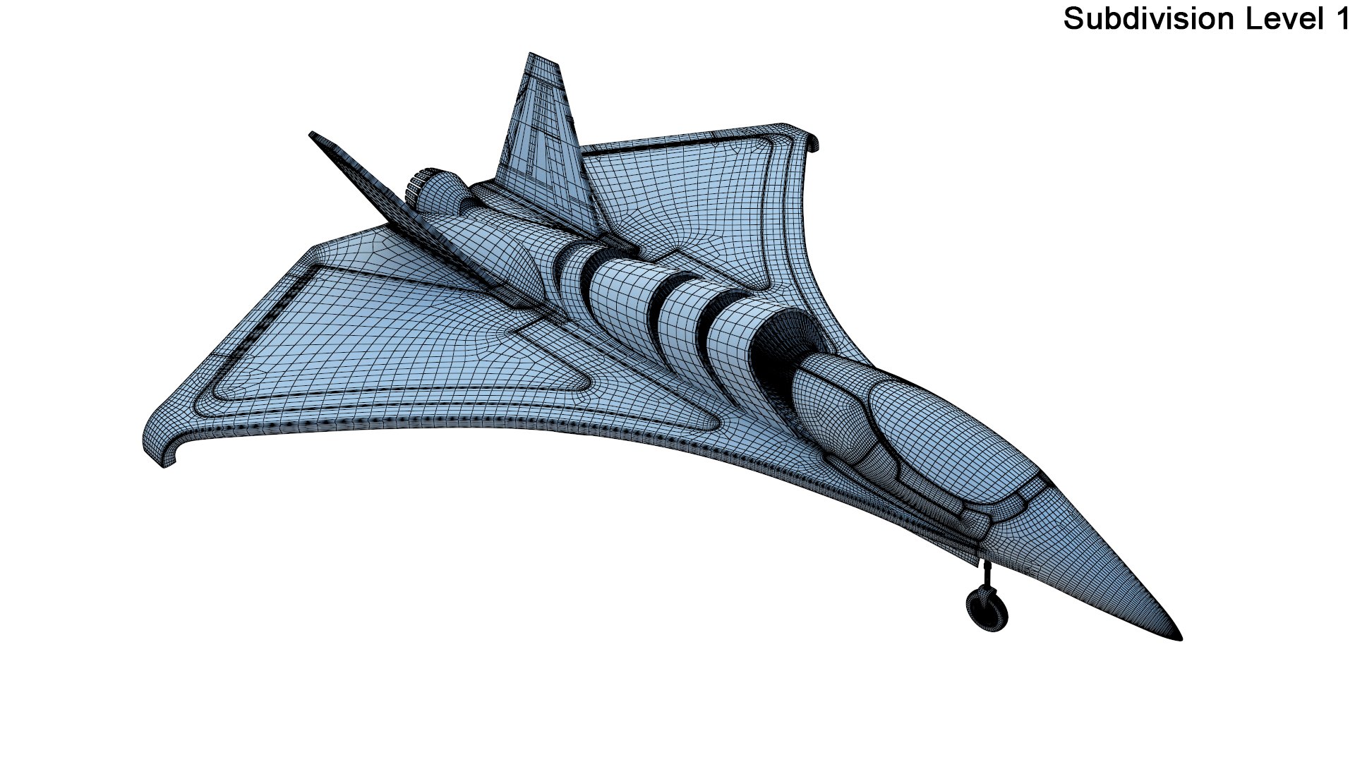 Sci-FI Futuristic Aircraft Fighter Concept 3D Model - TurboSquid 2097860