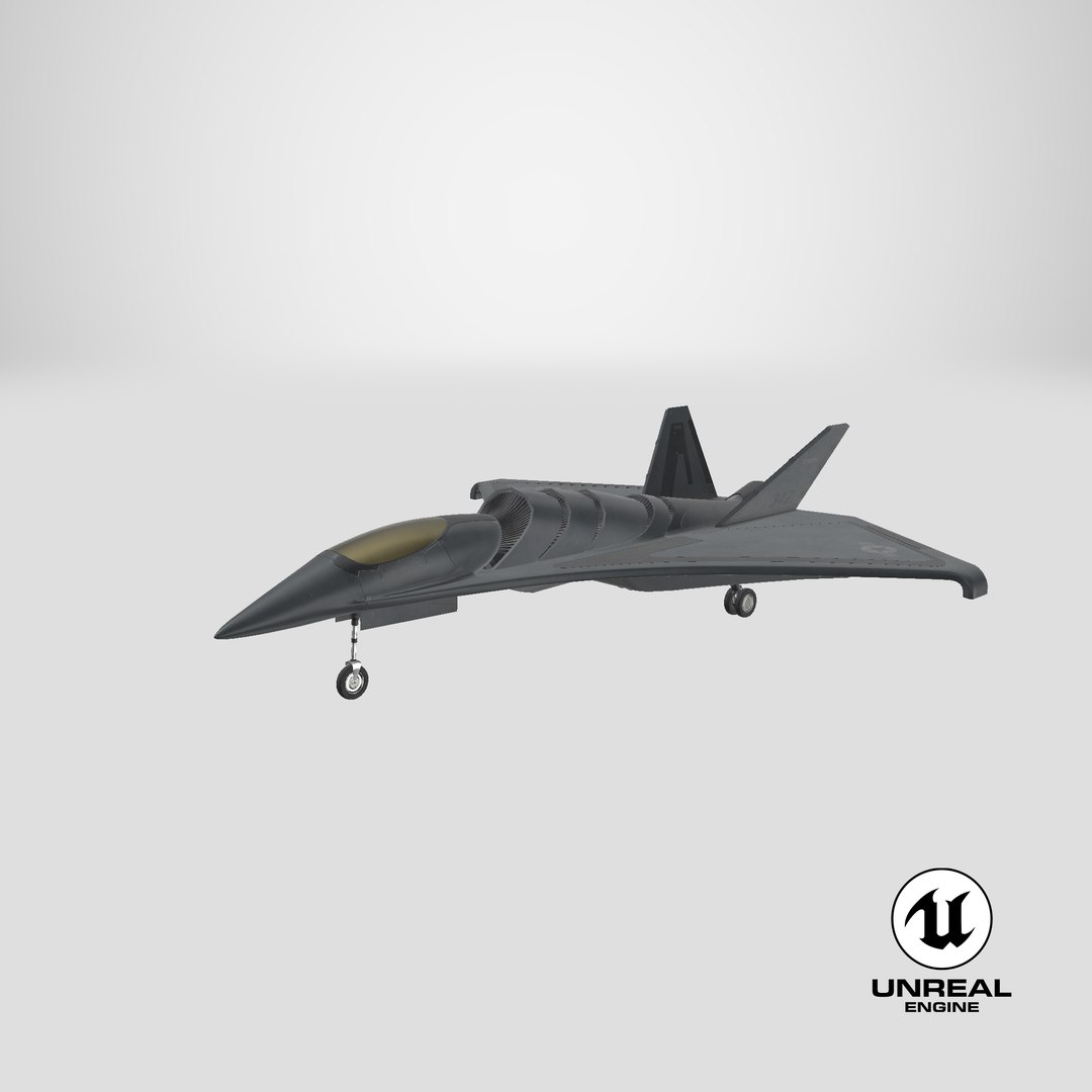 Sci-FI Futuristic Aircraft Fighter Concept 3D Model - TurboSquid 2097860