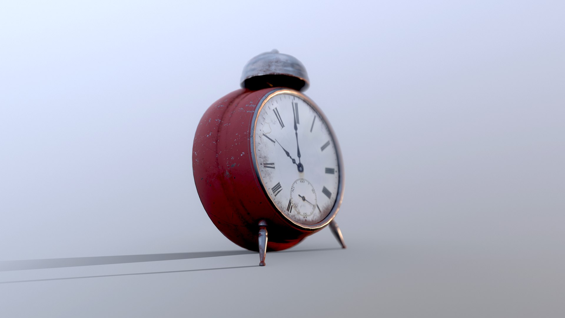 3D Red Alarm Clock - TurboSquid 1885239