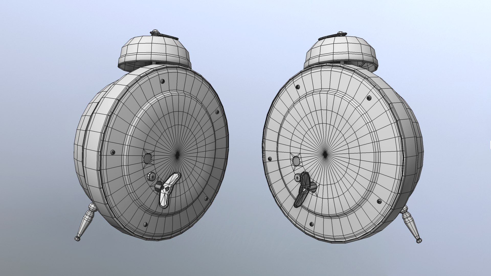 3D Red Alarm Clock - TurboSquid 1885239