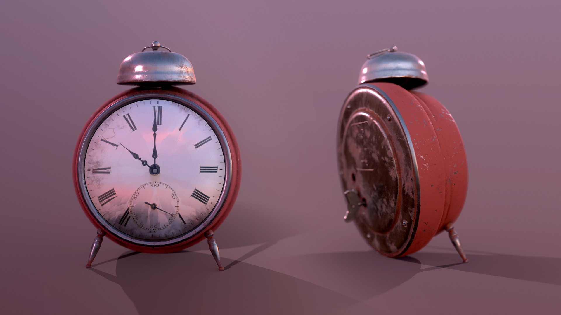 3D Red Alarm Clock - TurboSquid 1885239