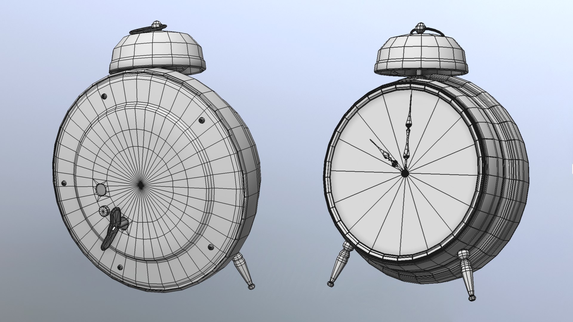 3D Red Alarm Clock - TurboSquid 1885239