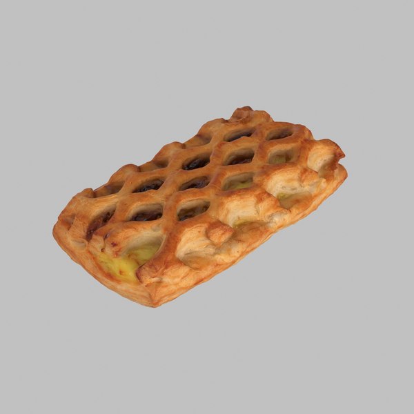 photoreal cherry vanilla pastry 3d model