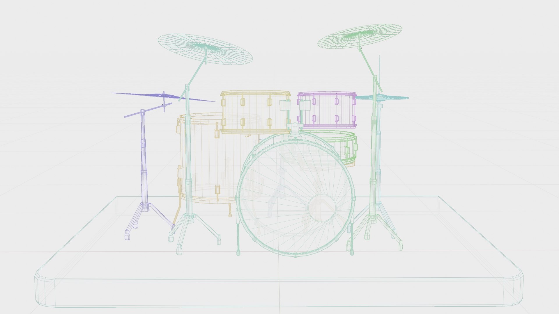 Drums And Cymbals 3D Model - TurboSquid 2231734