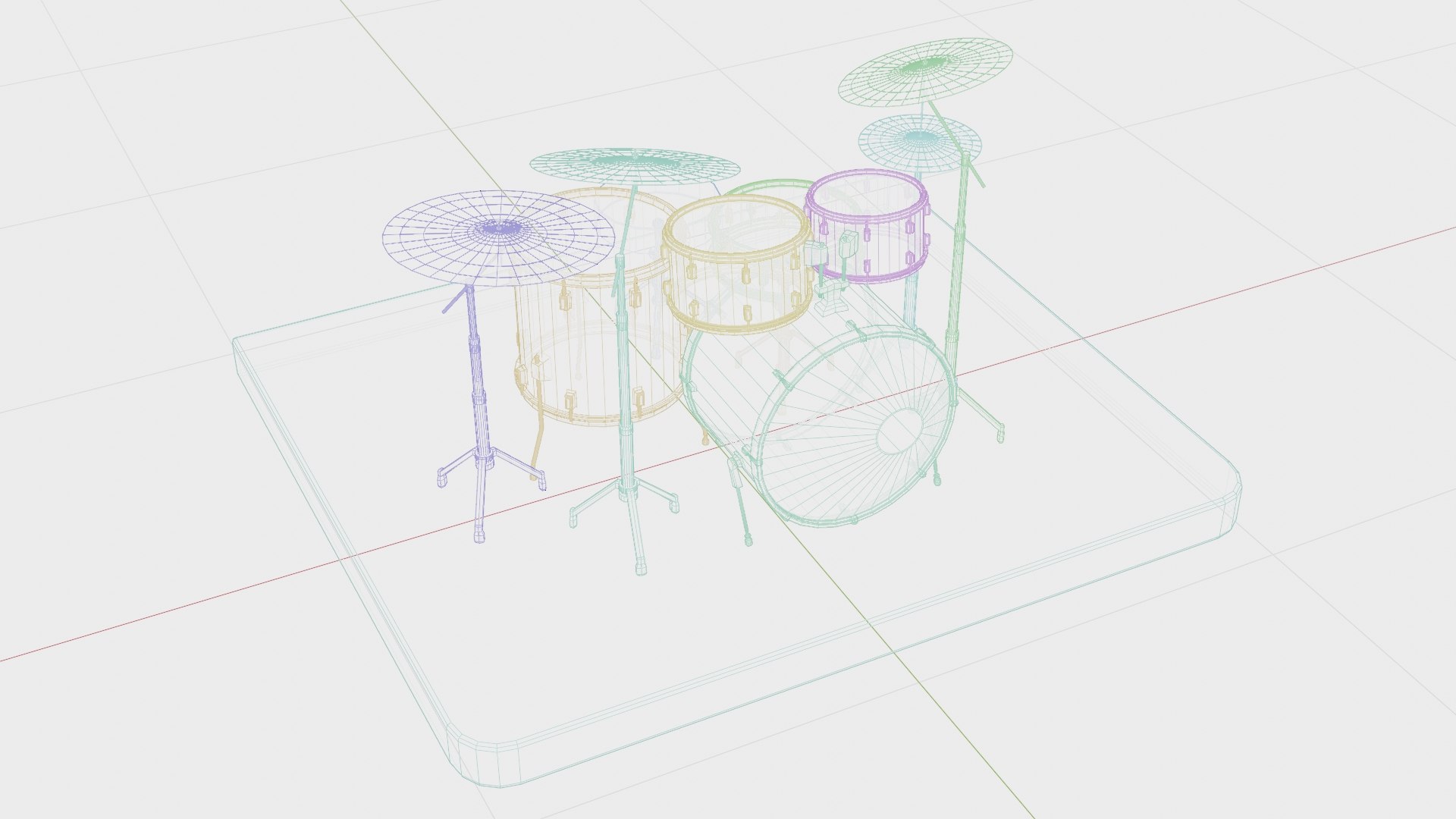 Drums And Cymbals 3D Model - TurboSquid 2231734