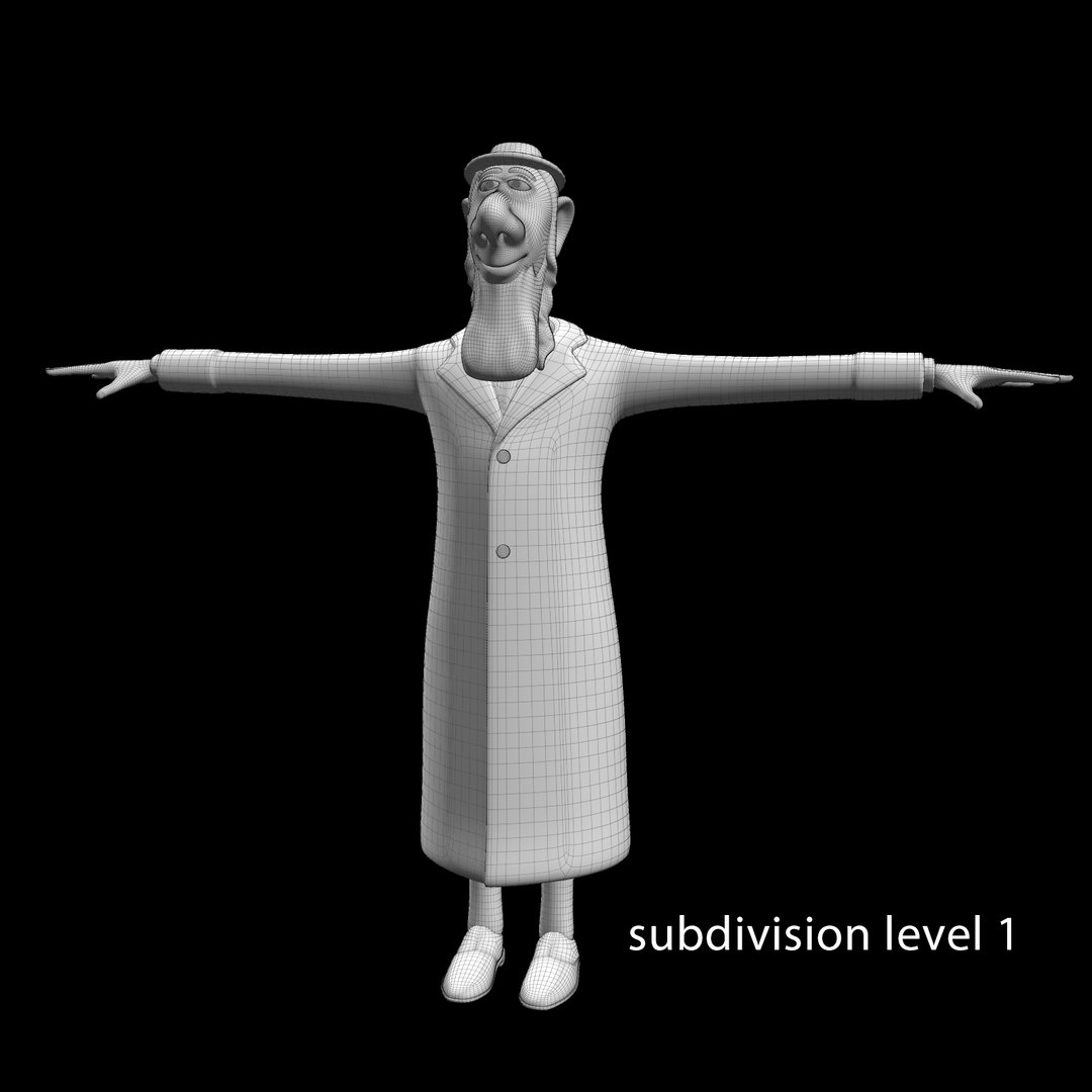 Rabbi Cartoon Character 3d Fbx