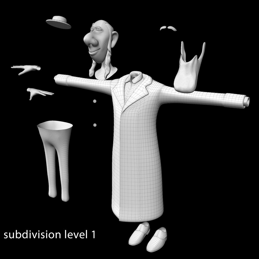 Rabbi Cartoon Character 3d Fbx